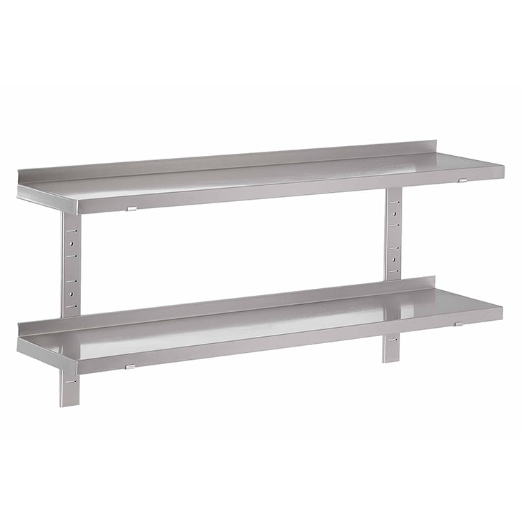Gastro Inox | Dubbele wandplank van roestvrijstaal AISI 304, 1400(l ...