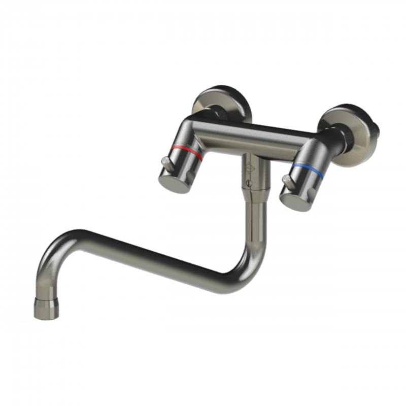 Echtermann wandmengkraan 1/2" met uitloop 200mm 2460.22/200