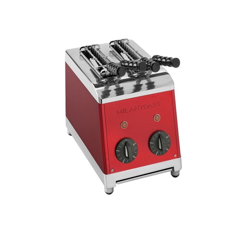 Milan-Toast Tosti Apparaat 2 Tangs RVS 18/10 Rood